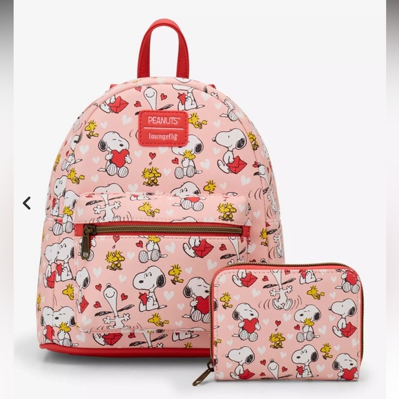 Loungefly | Bags | Loungefly Peanuts Snoopy Woodstock Valentines ...